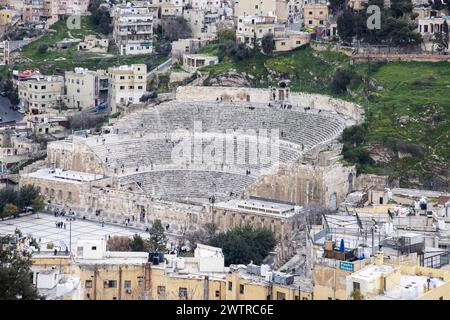the restored roman ampitheatre with its 6000 seats viewed from the ...