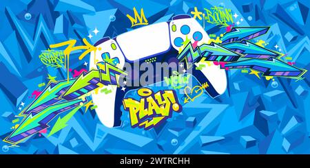 Trendy Abstract Joystick Or Gamepad Hip Hop Graffiti Street Art Urban ...