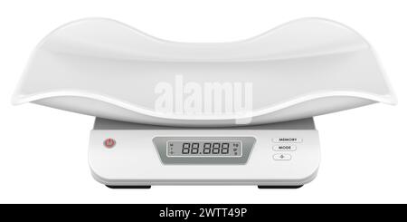 newborn baby weight measurement on the digital scales Stock Photo - Alamy