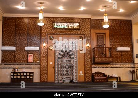 Cairo, Egypt, March 11 2024: A Mosque Mihrab Qibla, a niche in the wall ...