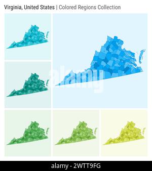 Virginia map shape, united states of america. Flat concept icon symbol ...