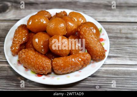 Assorted middle eastern desserts of Zalabia a type of middle eastern ...