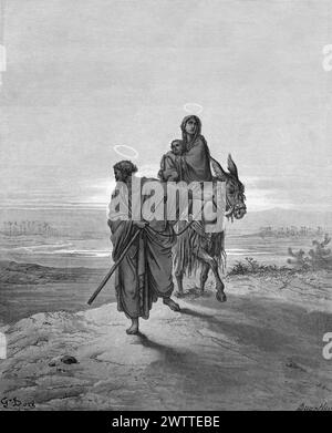 The Flight into Egypt - Jesus, Mary and Joseph flee to Egypt to escape ...
