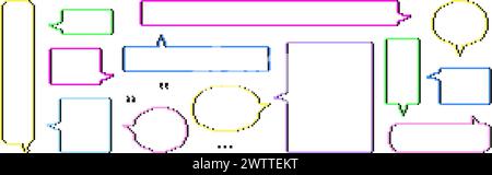 Set of speech bubbles Pixel art Vector Stock Vector Image & Art - Alamy