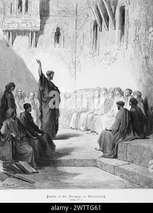 Paul in the synagogue at Thessalonica Stock Photo - Alamy