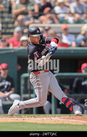 Lakeland FL USA; Minnesota Twins pitcher Kody Funderburk (55) delivers ...