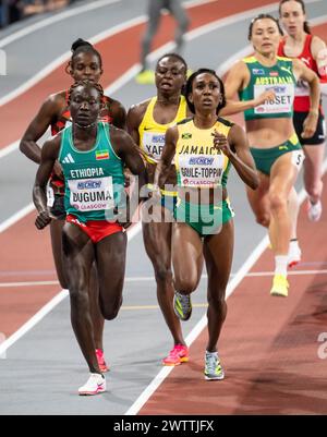 Tsige Duguma of Ethiopia competing in the Women's 800 Metres during ...
