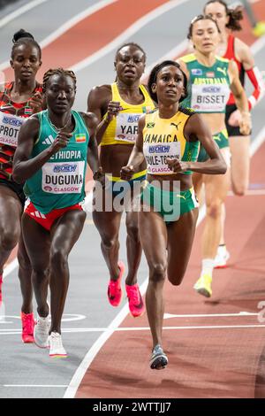 Tsige Duguma of Ethiopia competing in the Women's 800 Metres during ...