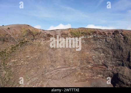 Crater on Mount Vesuvius active volcano, Naples, Italy, Europe Stock ...