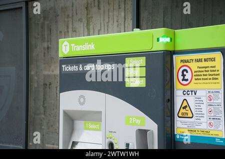 Translink ticket and card top up machine. Belfast. Northern Ireland ...