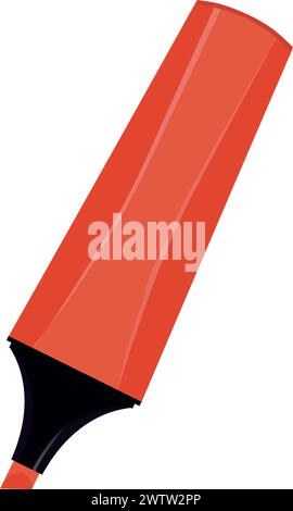 Red marker icon. Highlighter cartoon color pen Stock Vector Image & Art ...