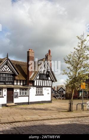 Black and White half timbered coaching inn, the Thatched Tavern in ...