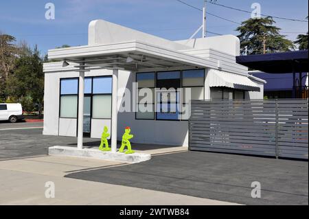 Classic deco era gas station repurposed as a shop on Kenneth Street in ...
