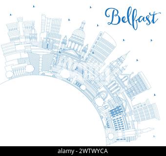 Belfast cityscape line art vector illustration Stock Vector Image & Art - Alamy
