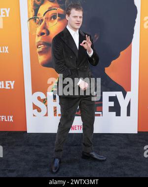 Lucas Hedges arrives at the premiere of "Shirley" on Tuesday, March 19 ...