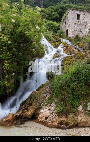 View of a traditional stone watermill at the area of Souli Watermills ...