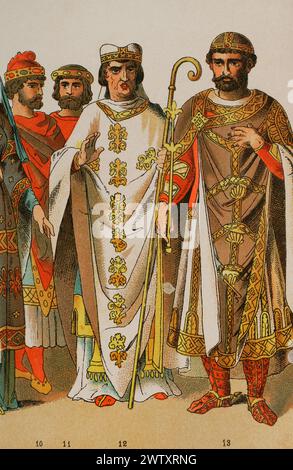 Holy Roman Empire, 1000-1100. From left to right, 1: Emperor Frederick ...