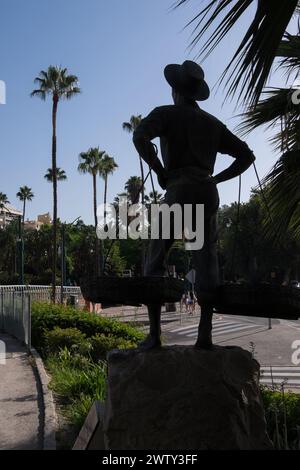 Sculpture of the Cenachero, located in the Plaza de la Marina, made by ...