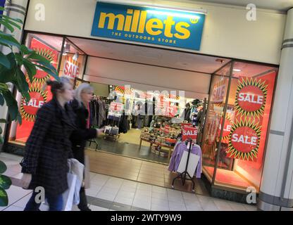 06/01/12. ..Millets store in Burton on Trent in Staffordshire today ...