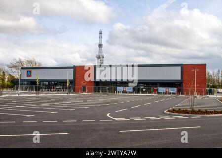 New Aldi Store at Preston Docks, UK. Aldi's newest supermarket ...