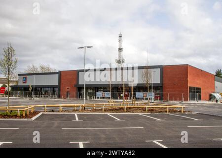 New Aldi Store at Preston Docks, UK. Aldi's newest supermarket ...