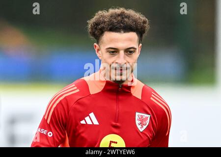 Wales' Ethan Ampadu during a training session at the Vale Resort ...