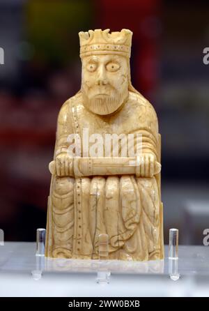 Lewis Chessman. One of the 12thC Lewis Chessmen in the Museum ...