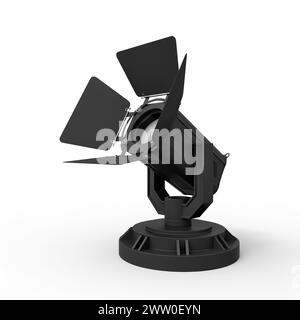 Black studio light with adjustable flaps isolated Stock Photo - Alamy