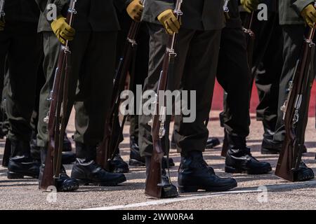 Turkish soldiers taking the oath at the military swearing-in ceremony ...