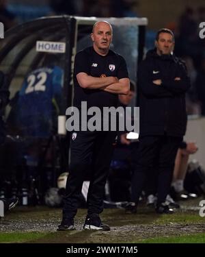 Chesterfield manager Paul Cook during the Sky Bet League Two play-off ...