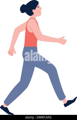 Business woman walking side view vector isolated Stock Vector Image ...