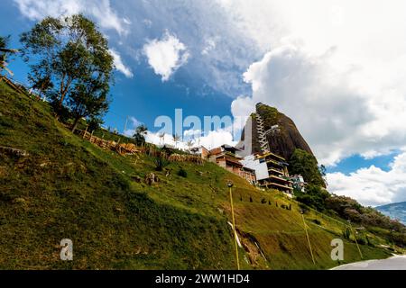 General view of the Rock of Guatape in Antioquia, Colombia Stock Photo ...