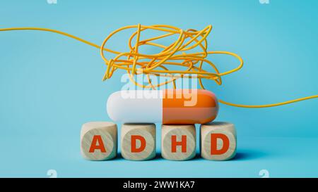 ADHD diagnosis and treatment. 3d rendering Stock Photo - Alamy