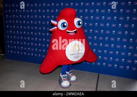 Illustration with the phrygian mascot or the Phryges during the Olympic ...