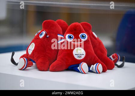 Illustration with the phrygian mascot or the Phryges during the Olympic ...