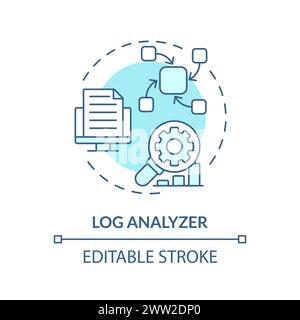 Log monitoring soft blue concept icon Stock Vector Image & Art - Alamy