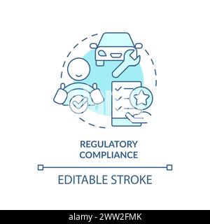 Regulatory compliance soft blue concept icon Stock Vector Image & Art - Alamy