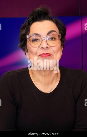 Mariam Lau in der ARD-Talkshow maischberger im Studio Berlin Adlershof ...