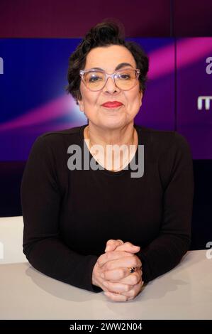 Mariam Lau in der ARD-Talkshow maischberger im Studio Berlin Adlershof ...