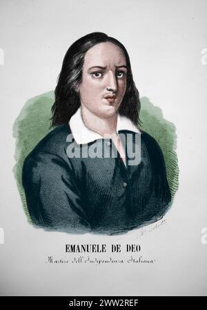 Portrait of Emanuele De Deo (1772-1794). Italian patriot. He helped ...