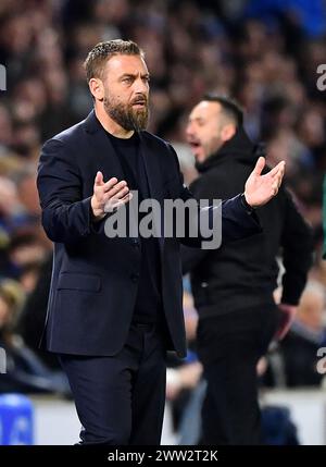 Manager of AS Roma Daniele De Rossi - Brighton & Hove Albion v Roma ...
