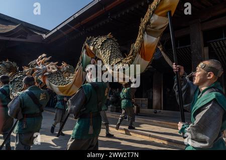Performance of traditional dragon dance at temples and shrines during ...