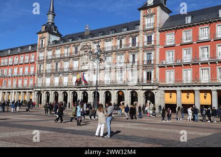 Madrid, Spain. La Plaza Major. Rectangular esplanade opened in 1620 ...