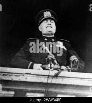 Italy declares war on France and Great Britain. Benito Mussolini speaks ...