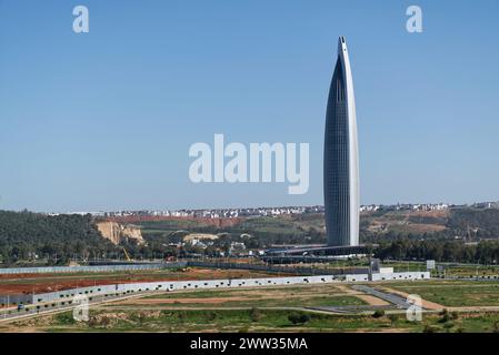 MOROCCO. RABAT. THE MOHAMMED VI TOWER, END 2024. 250 METERS (55 STAGES ...