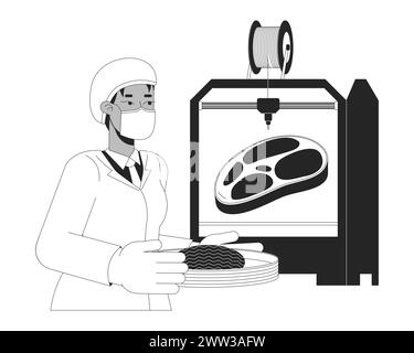 3d printing lab isolated cartoon vector illustration. Technical ...