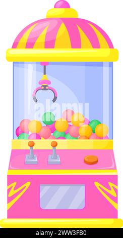 Grabbing claw for toy arcade machine cartoon icon isolated on white ...