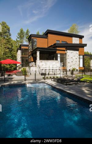 House with black water swimming pool in Wheelwright Kentucky Stock ...