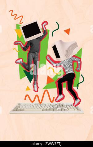 Business woman with monitor instead of head Stock Photo - Alamy