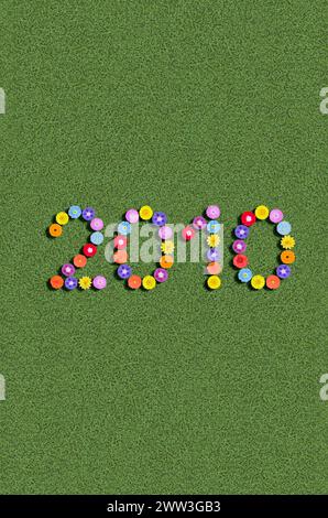 year 2010 written with flowers Stock Photo - Alamy